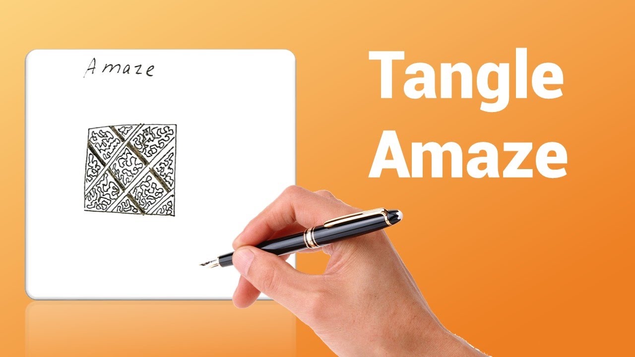 How to draw tangle Amaze - YouTube
