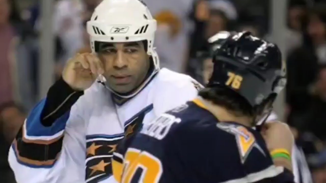 Donald Brashear vs. Andrew Peters rivalry (all 3 rounds +Peters ...