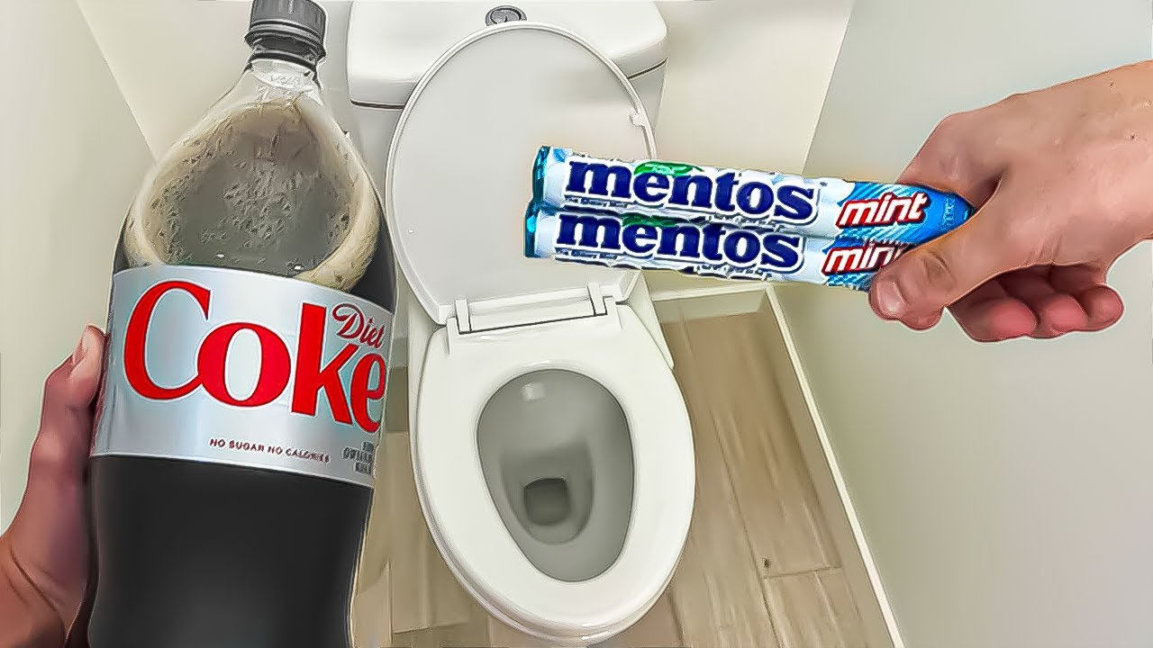 Mixing COKE & MENTOS In My TOILET 🚽 - YouTube