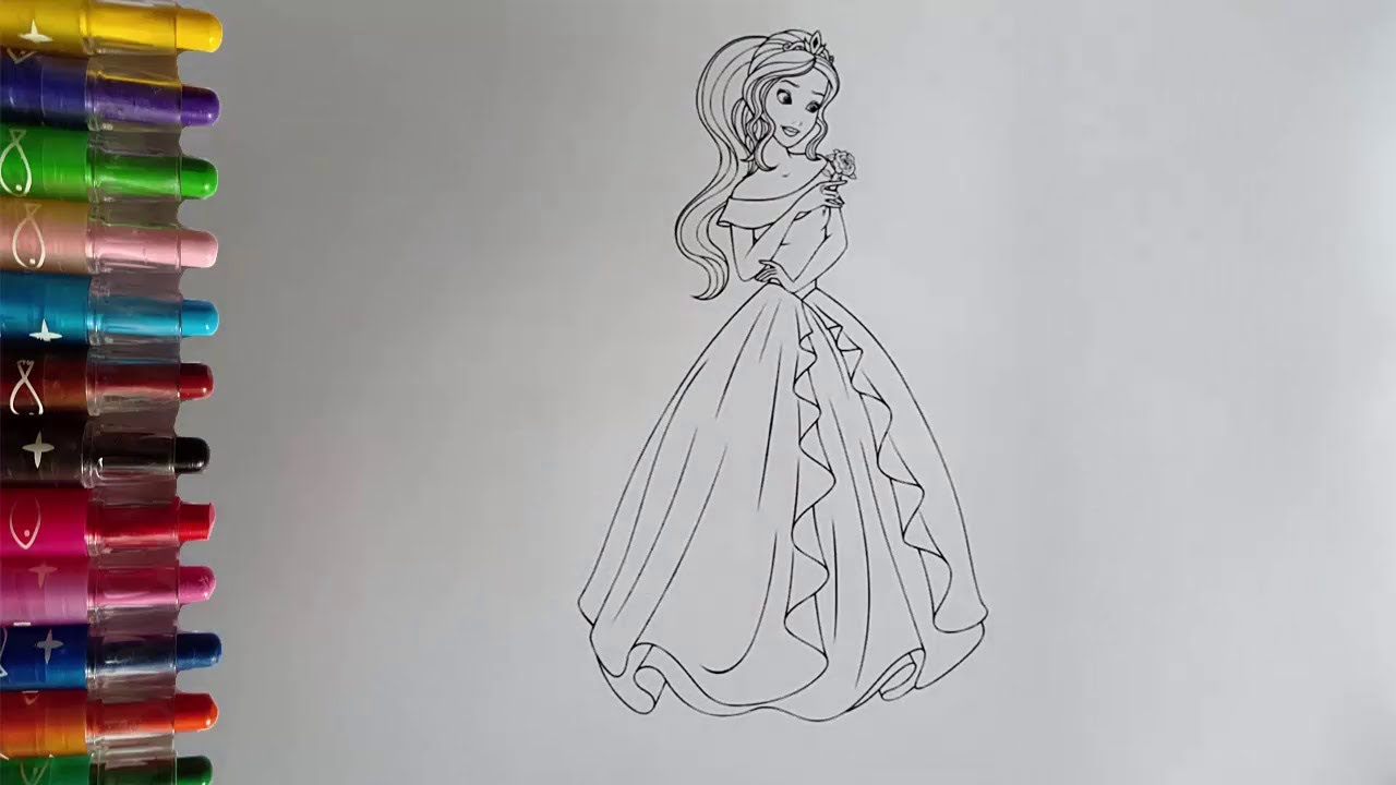 Coloring Princess Painting | Painting Princess | How to coloring ...