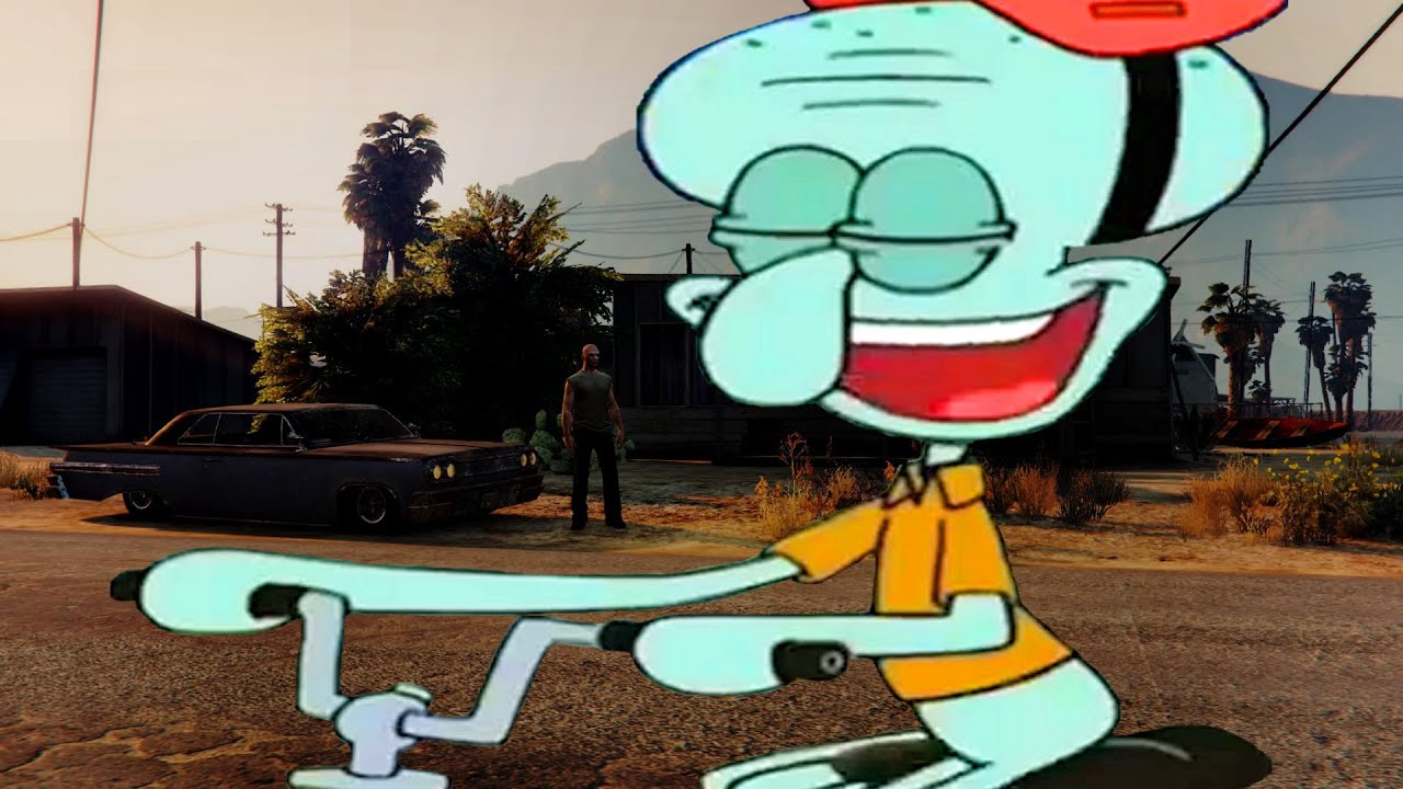 squidward bikes through the wrong part of town - YouTube