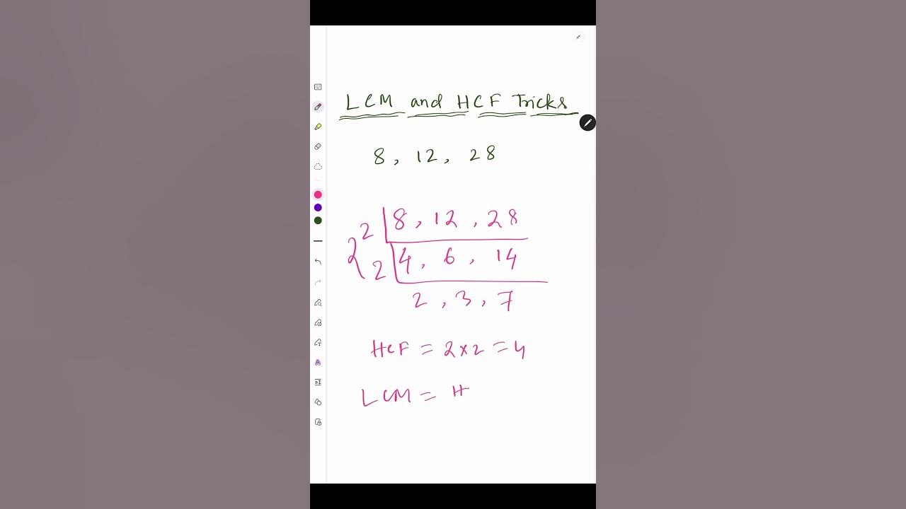 LCM and HCF Tricks | How to find LCM and HCF #shorts #shorttrick #upsc ...