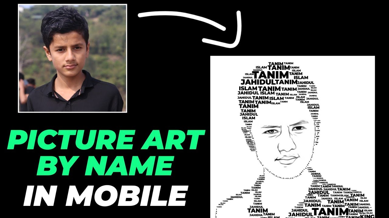 Picture Art By Letter in Mobile | Word Cloud portrait in mobile | Word ...