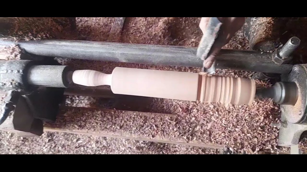 how to make wooden rolling pin in just 4 minutes || amazing wood Art ...