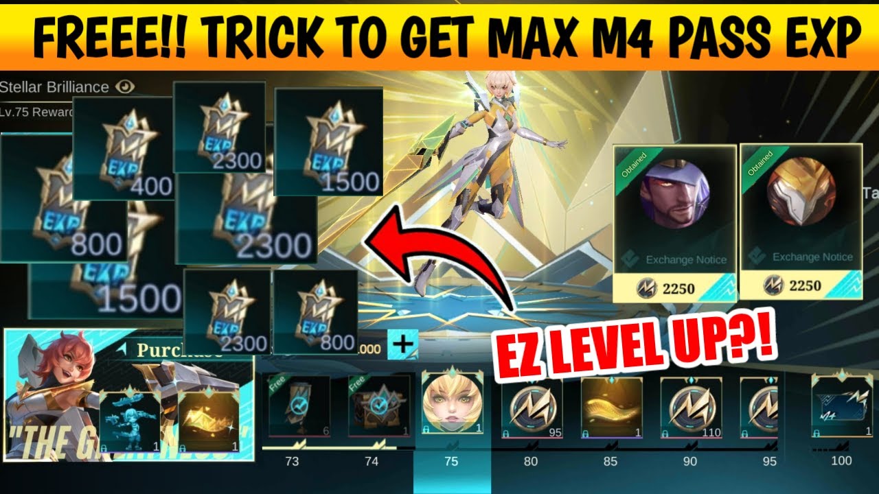 HOW TO GET MAX M4 PASS EXP (FREE)! | LEVEL UP YOUR M4 PASS NOW!! - MLBB ...
