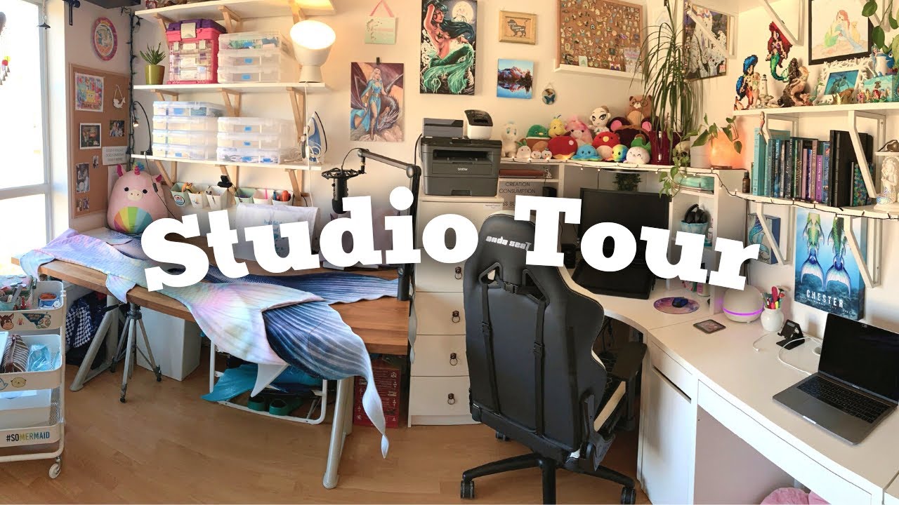 STUDIO TOUR 2022 My Art Studio and Sewing Setup - YouTube
