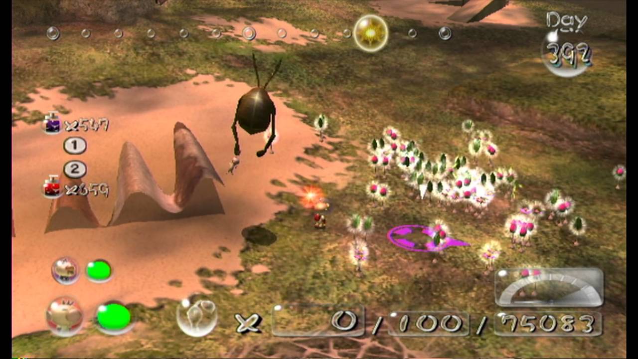 Pikmin 2 - A Swooping Snitchbug can't bury a Pikmin (2) - YouTube