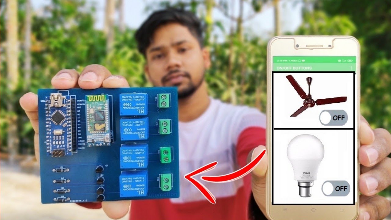Control Room Lights With Mobile || innovative ideas - YouTube