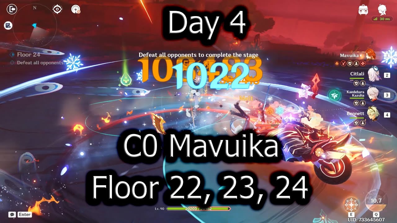 C0 Mavuika Floor 22 23 24 Day 4 Realm of Tempered Valor Platinum ...