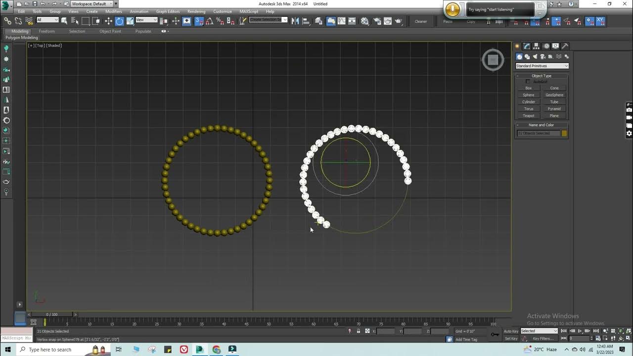 spacing tool in 3ds max tutorials - YouTube