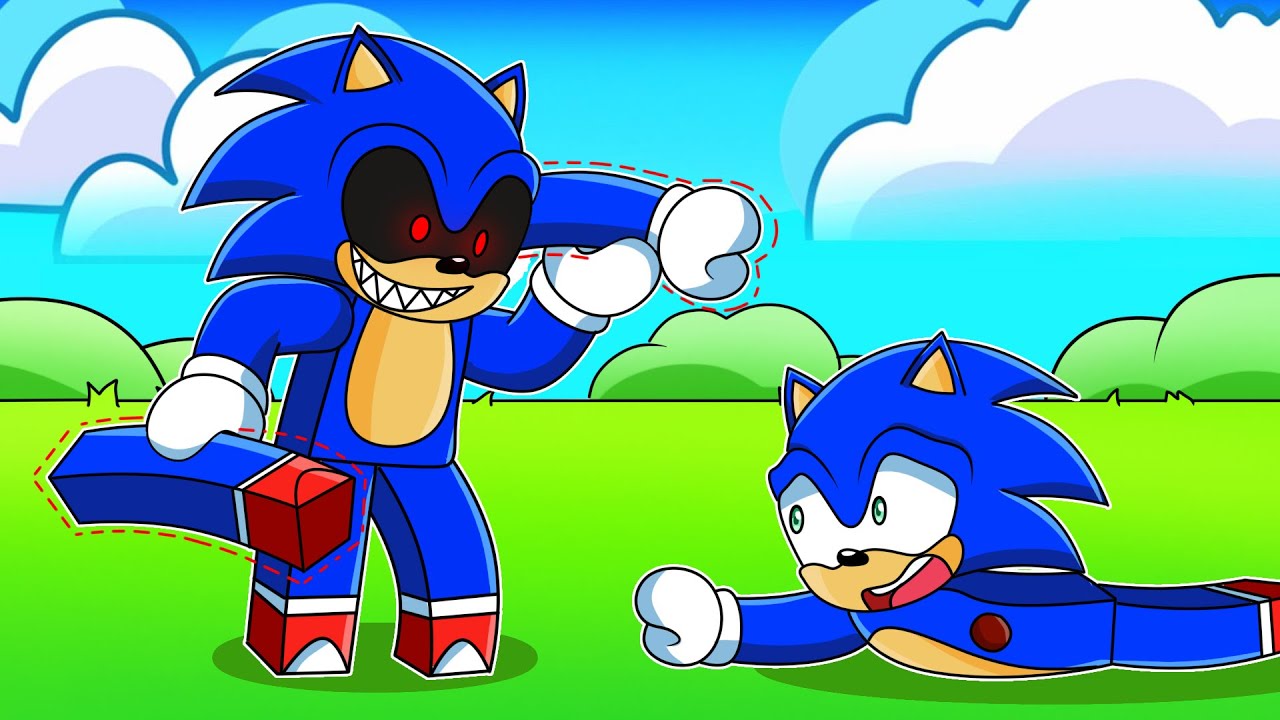 ¡SONIC .EXE LE ROBA LAS PARTES DEL CUERPO a SONIC en ROBLOX! - YouTube