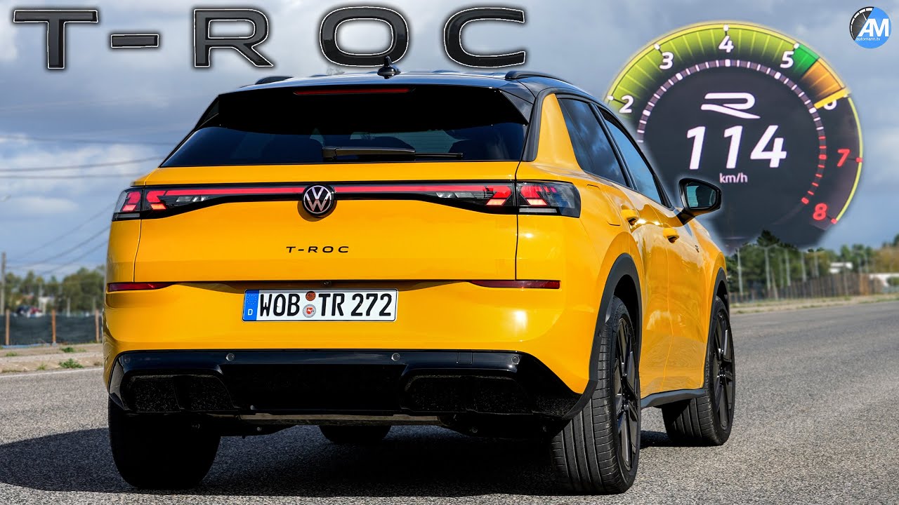 NEW! VW T-ROC R-Line | 0-100 km/h acceleration🏁| by Automann in 4K ...