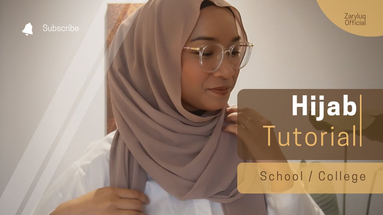 HIJAB STYLE FOR SCHOOL / COLLEGE EASY | TUTORIAL - YouTube