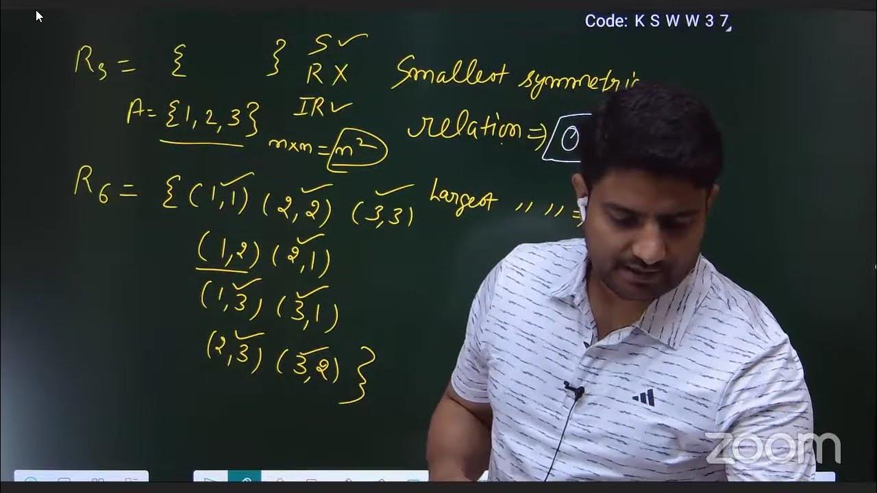 9. UGC NET COMP SCI - SYMMETRIC RELATIONS - DISCRETE STRUCTURES - YouTube