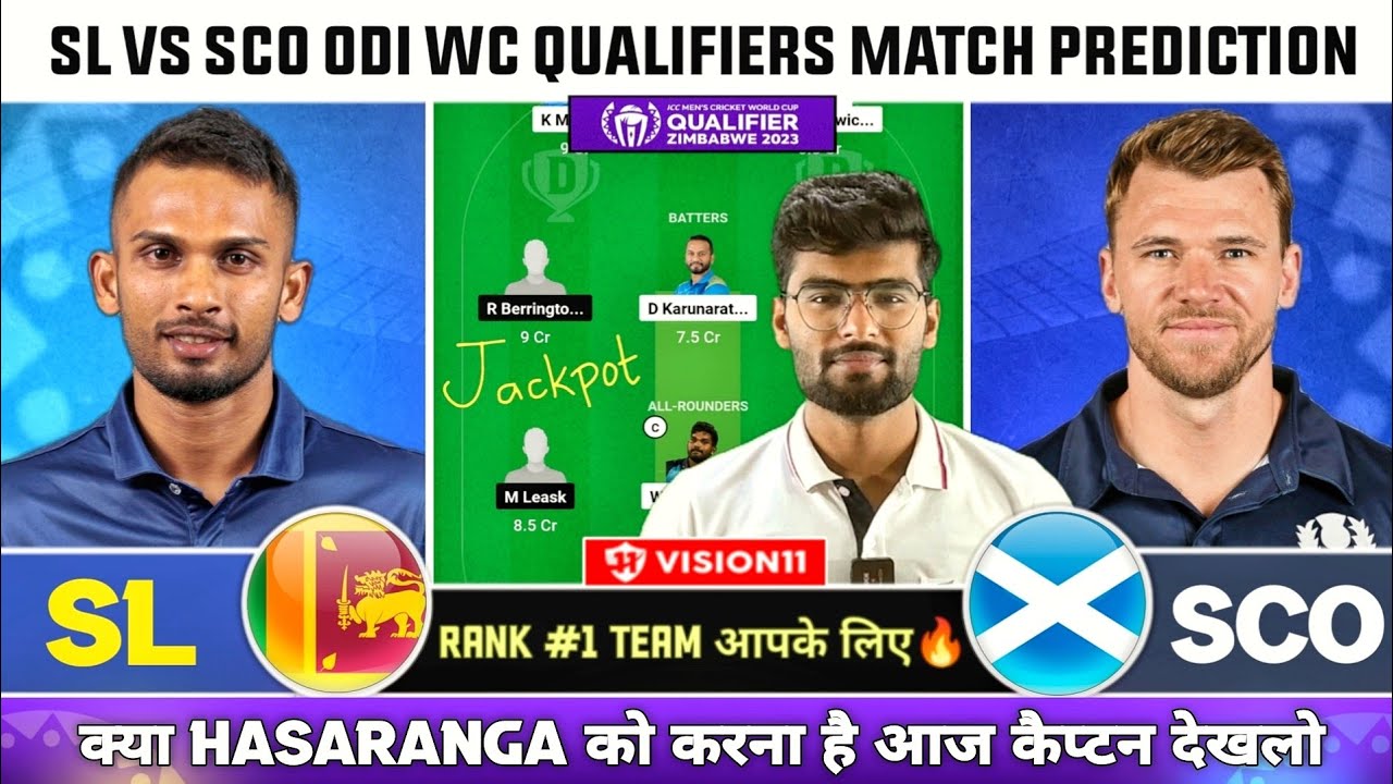 SL vs SCO Dream11, SL vs SCO Dream11 Prediction, Srilanka vs Scotland ...