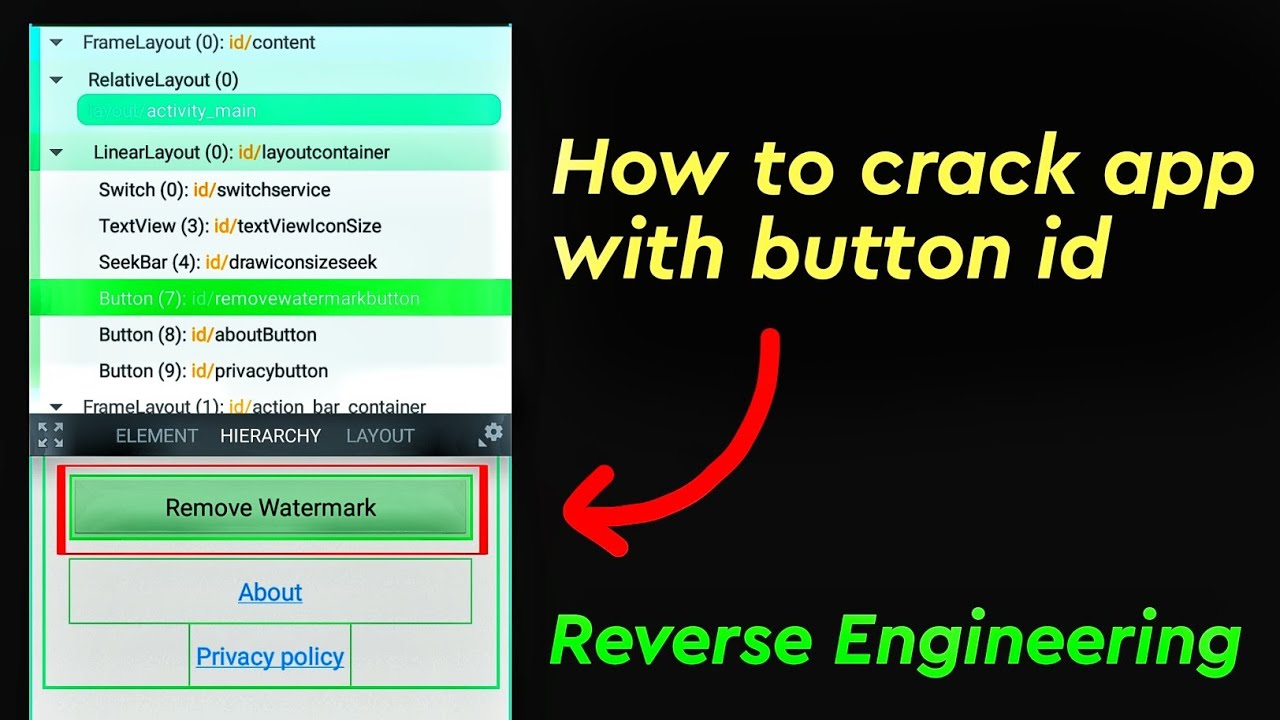 How To Crack A App Using Button Id Reverse Engineering Smali Tutorial Youtube