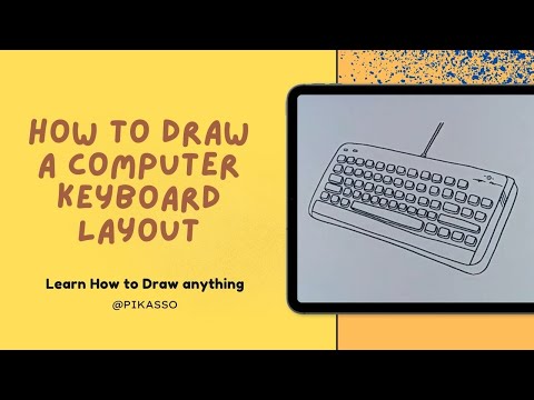 How to Draw a Computer Keyboard Layout - YouTube