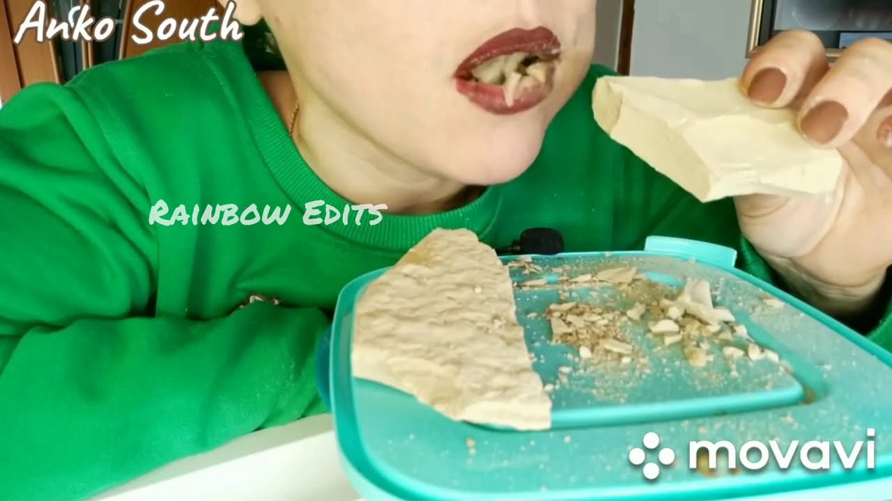 Turkestan clay eating | dry crunches | loud crunches | dry clay eating ...
