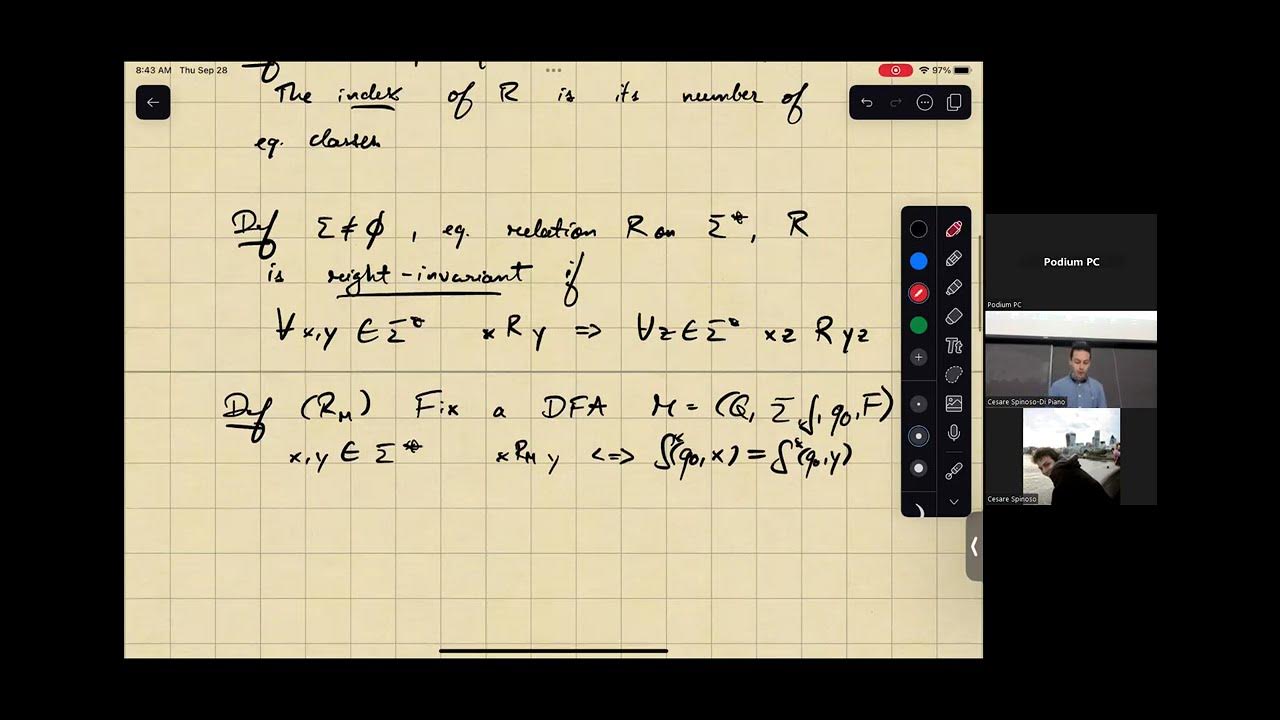 Lecture 9 - Myhill-Nerode Theorem - YouTube