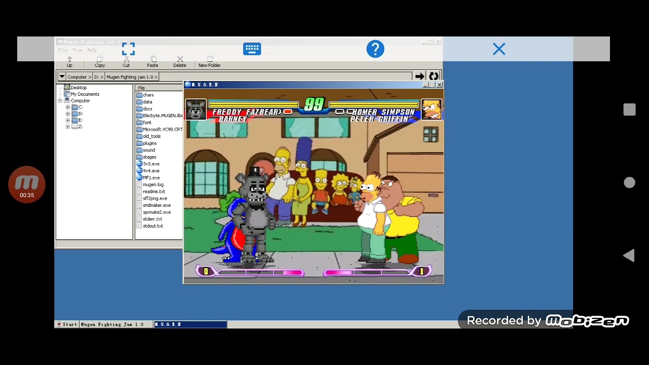 Lily Mugen Battle #573: Freddy Fazbear & Ultra Barney vs Homer Simpson ...