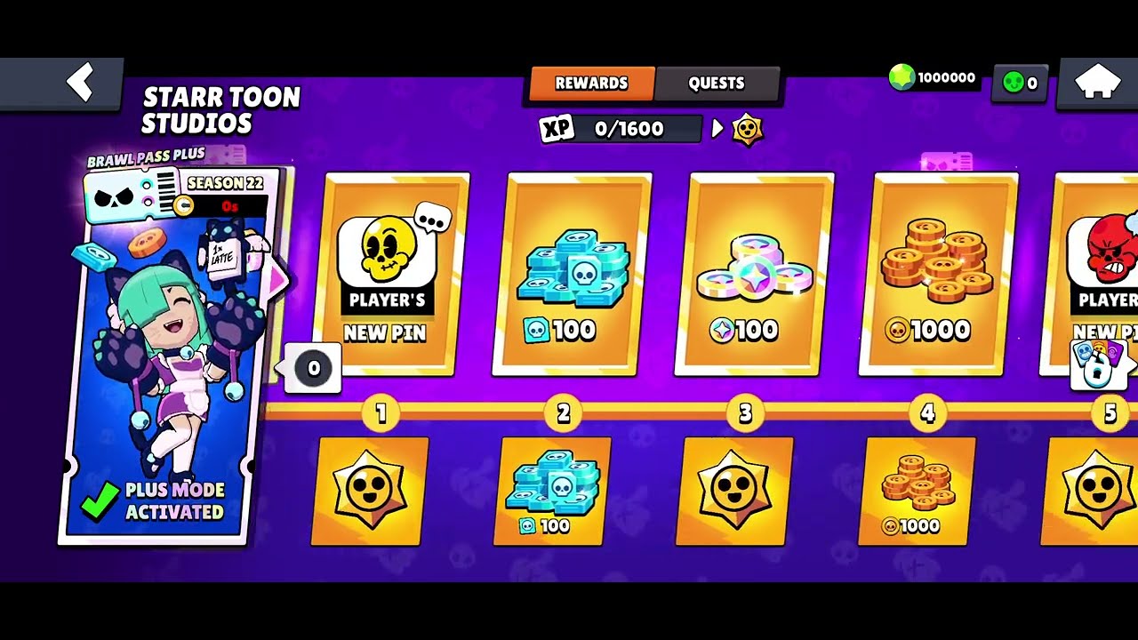 All Season 22 Brawl Pass Rewards In Brawl Stars Youtube