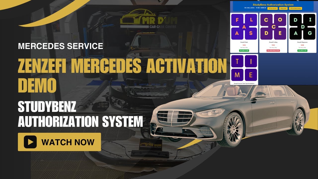Zenzefi Mercedes Activation Demo - StudyBenz Authorization System - YouTube