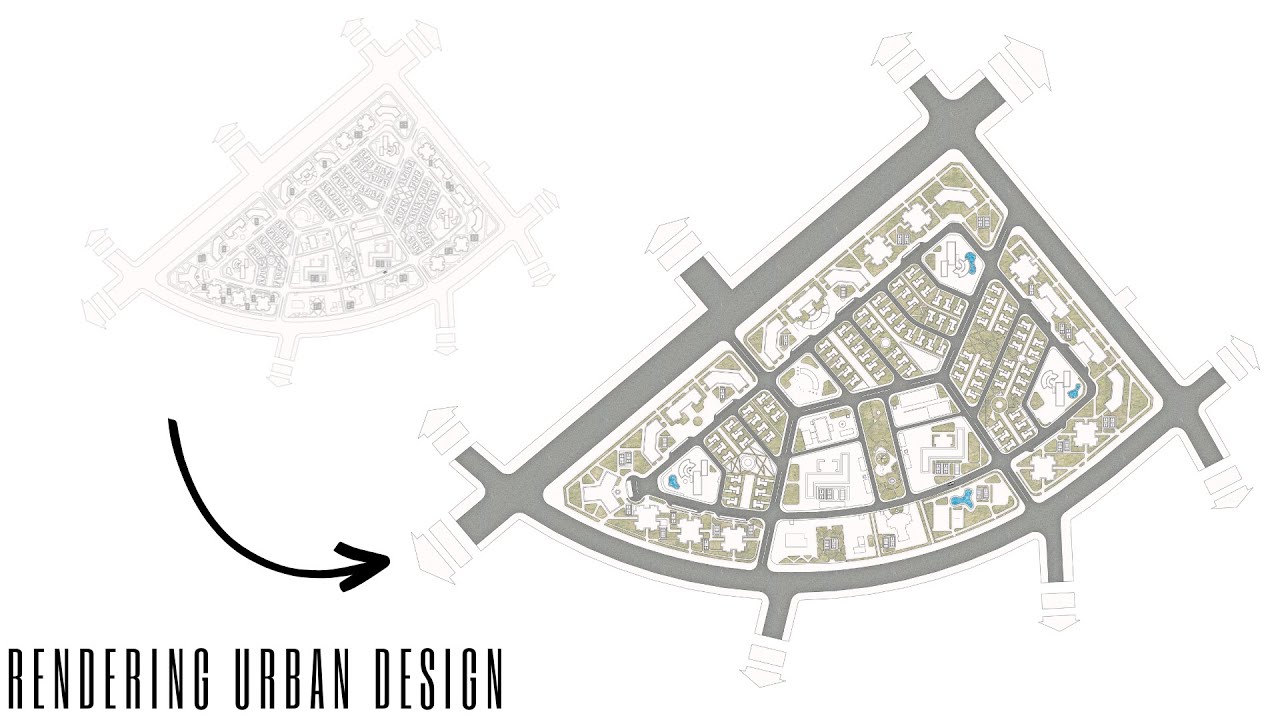 Rendering a Urban Design in Photoshop | Architecture | 27d52 | - YouTube