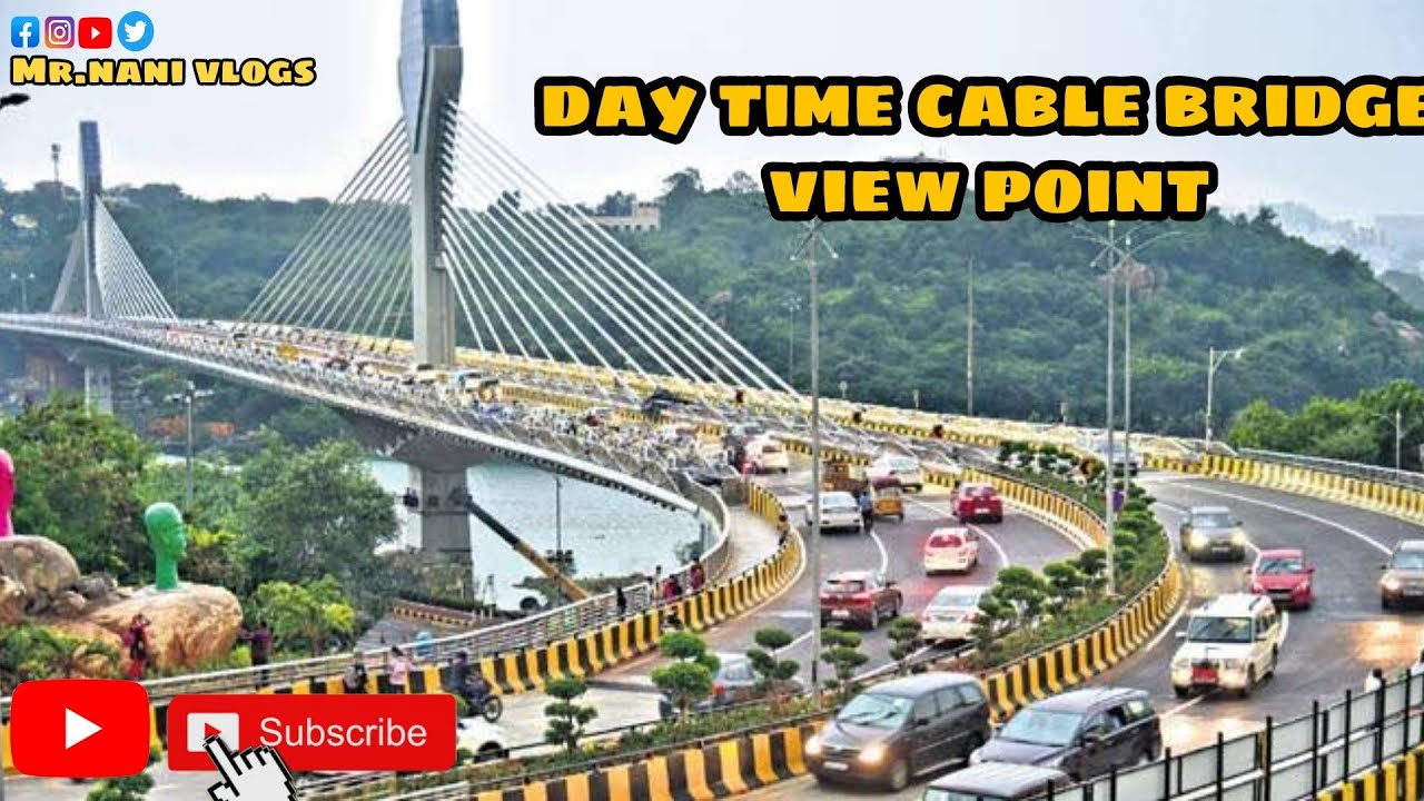 Beautiful view on cable bridge||Raining day||😊 - YouTube