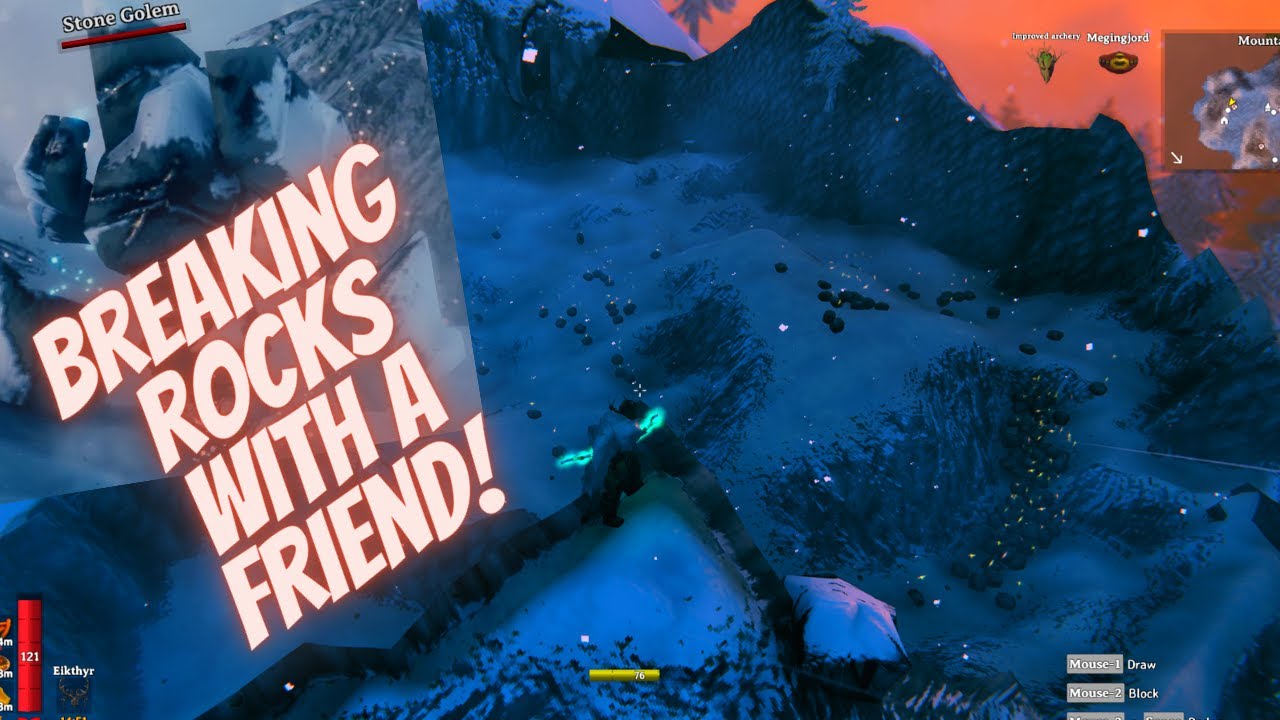 Valheim - My biggest rock break yet!! - YouTube