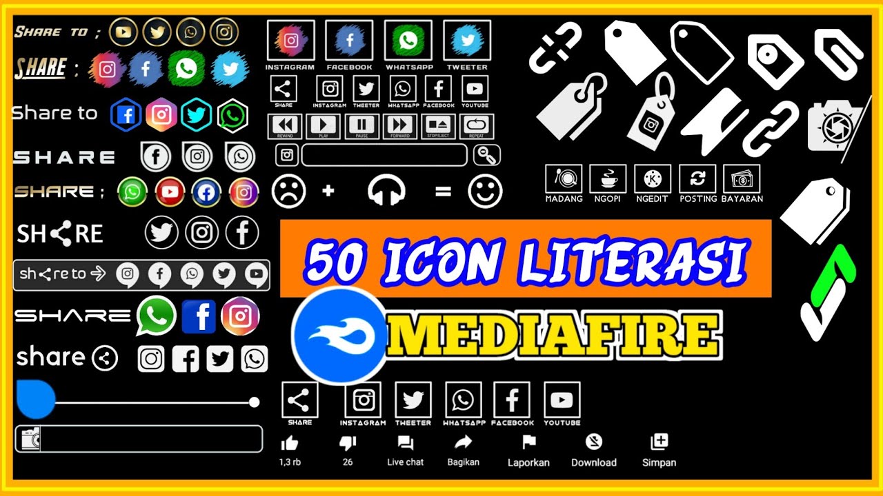 BAGI BAGI MENTAHAN ICON UNTUK VIDEO LITERASI || TERBARU 2020 - YouTube