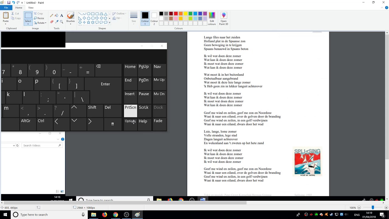 Paint Tutorial 1: printscreen, uitsnijden en opslaan. - YouTube