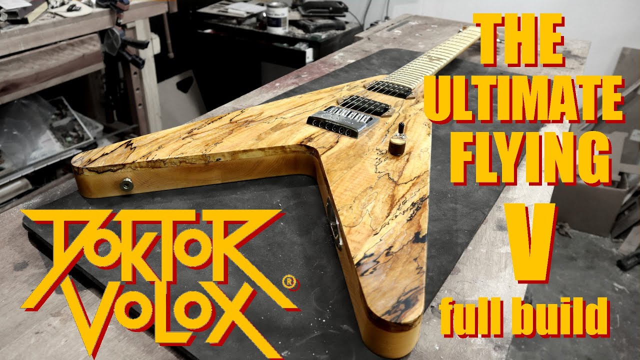 Ultimate Flying-V, evertune, scalloped fretboard, spalted mapple, evh ...