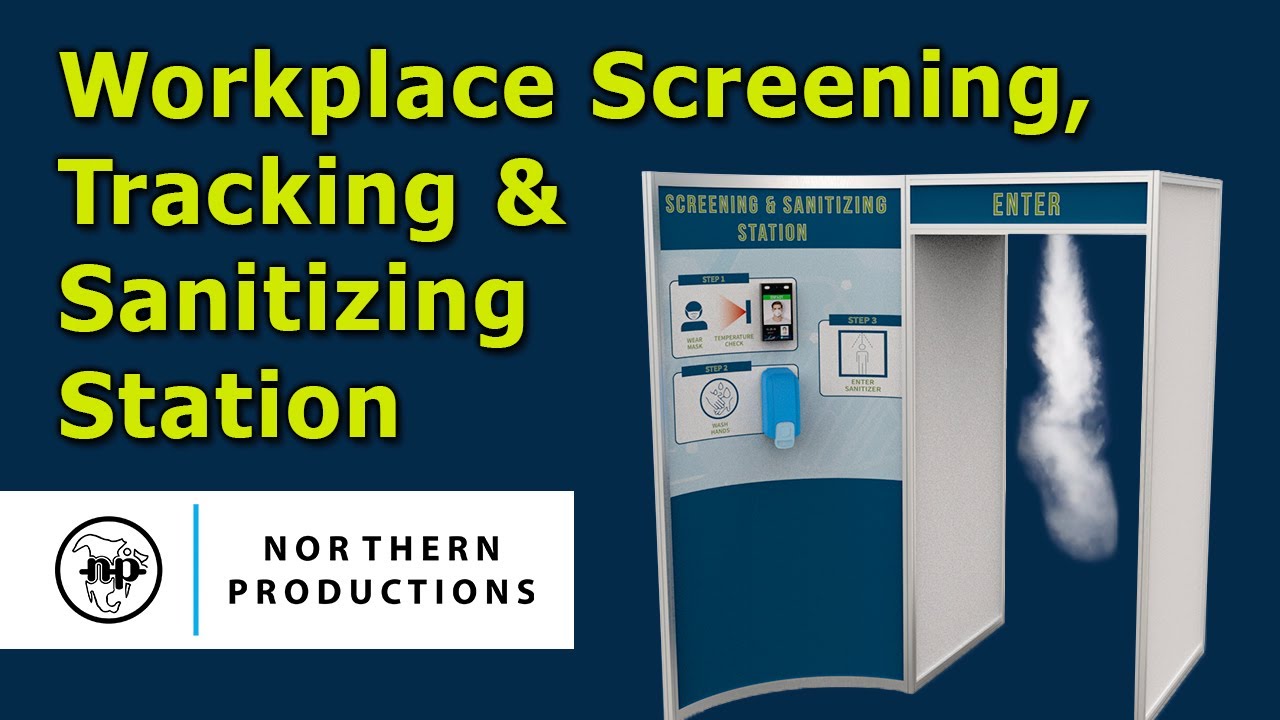 Workplace screening, tracking and sanitizing station. - YouTube