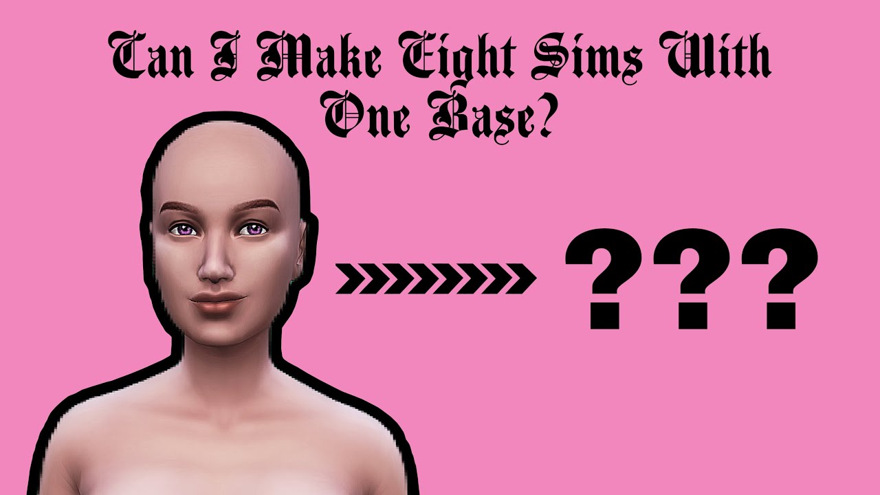 Can I Make 8 Different Sims With 1 Base? | Sims 4 CAS Challenge - YouTube