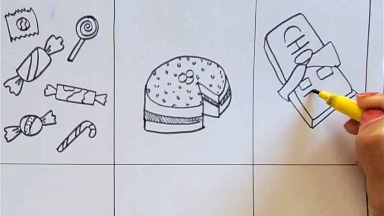 Doodle art drawing / Chocolate 🍫 doodle drawing / Chocolate day drawing ...