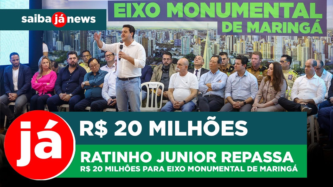 🔴 Carlos Massa Ratinho Junior libera R$ 20 milhões para revitalização ...