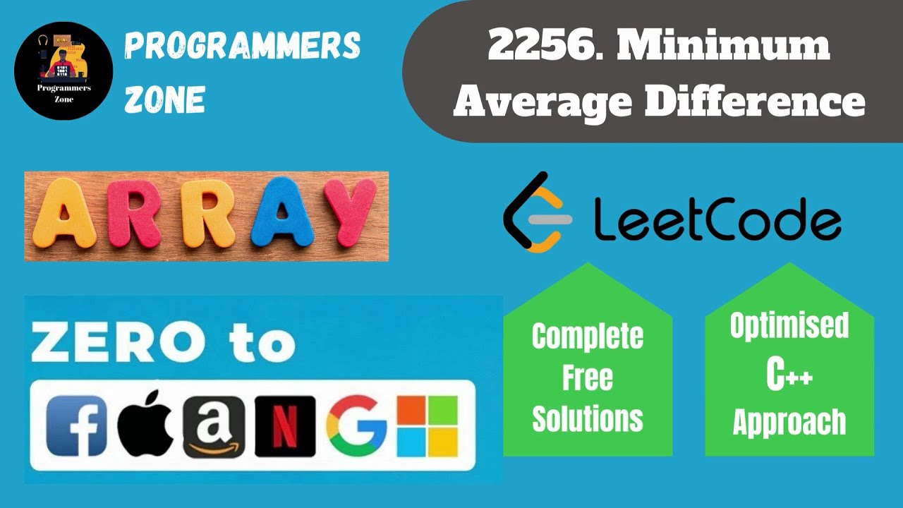 2256 Minimum Average Difference | Zero to FAANG | Assignment Solution | Leetcode | Striver | WE2 ...
