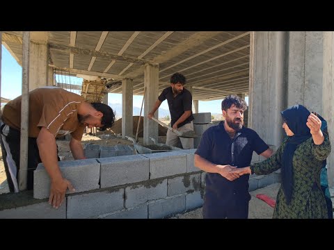 Amir Visits Ebrahim and Soghra to Help Ebrahim and Fatemeh Cement the Front of 