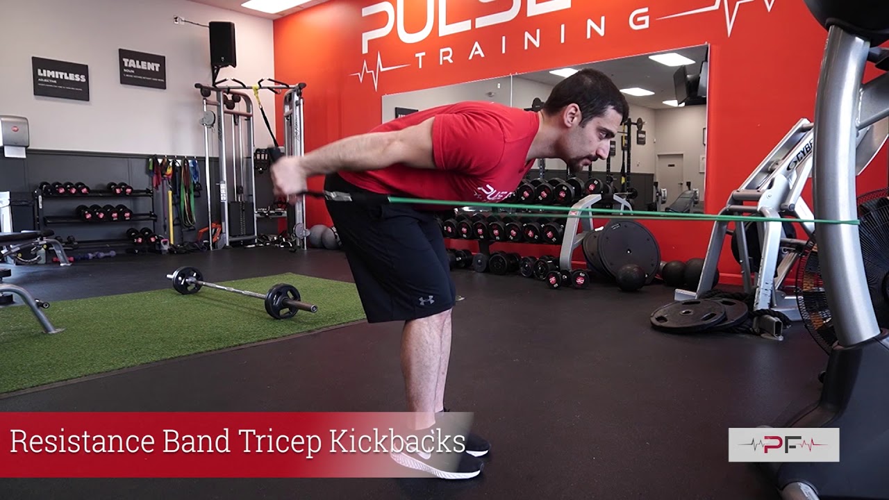 Resistant Band Tricep Kickback - YouTube
