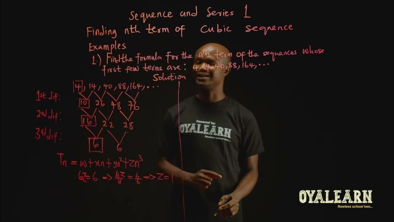 SS2 | Sequence and series | Finding Nth term of a cubic sequence | 1 ...