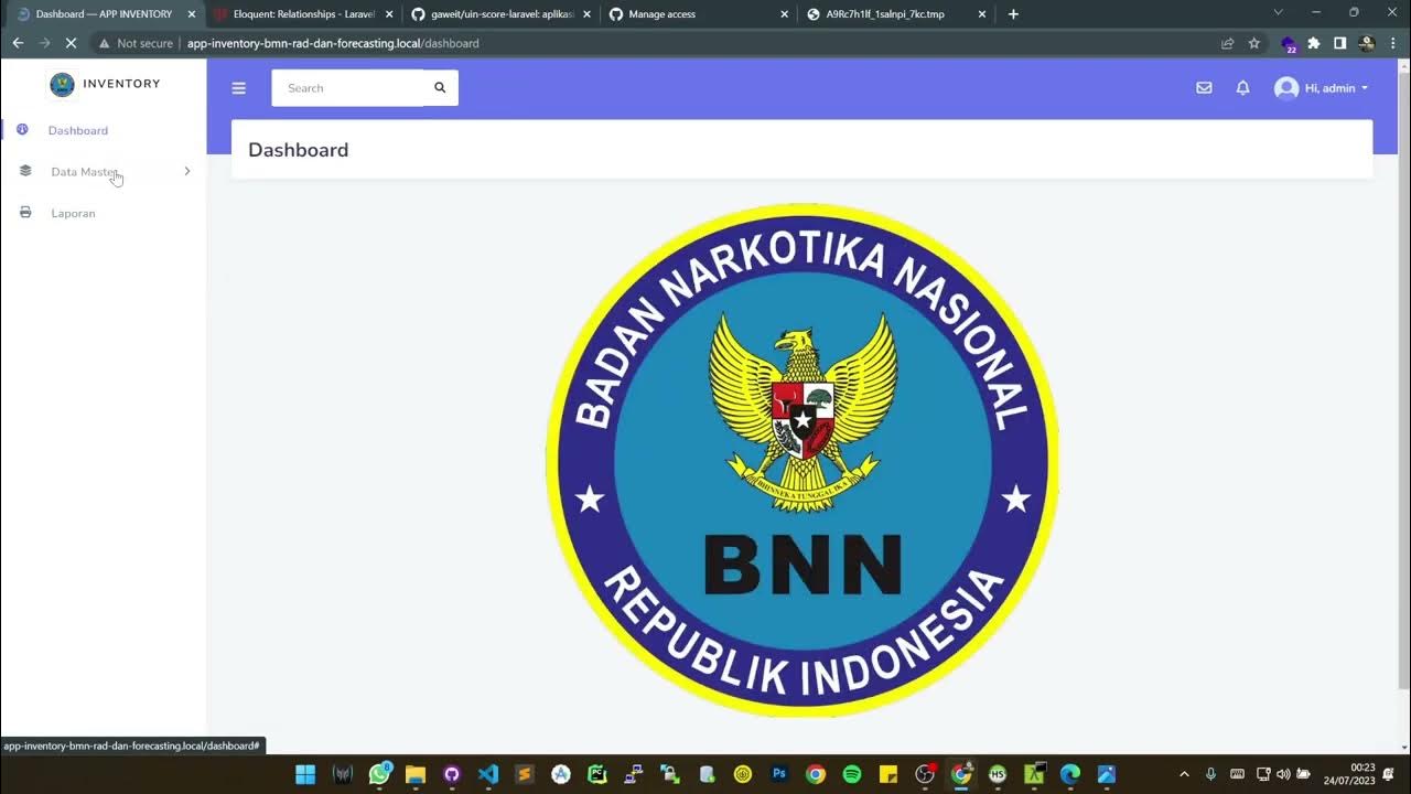 Laravel Aplikasi Inventory BNNP Metode Forecasting dan Rapid Application Development - YouTube