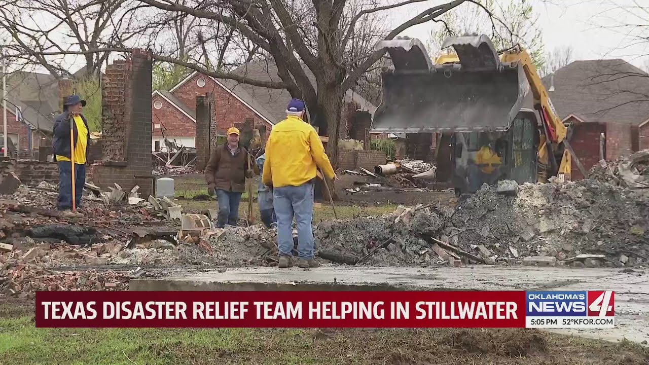 Texas disaster relief team helping in Stillwater - YouTube