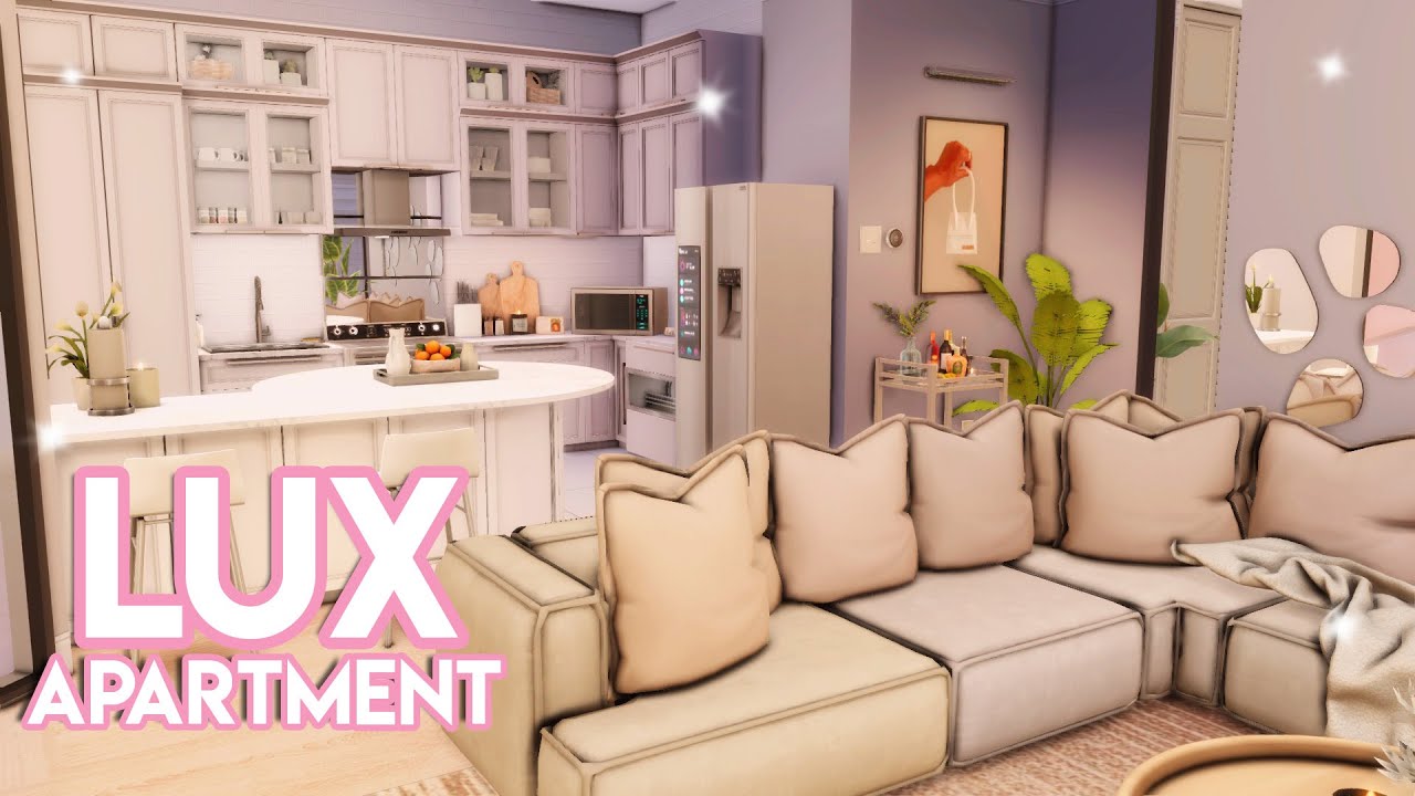 Luxury High Rise Apartment The Sims 4 Speed Build (Influencer Apartment ...