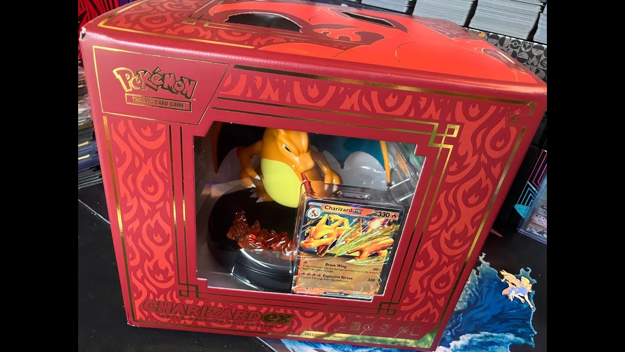 opening this super premium charizard box - YouTube
