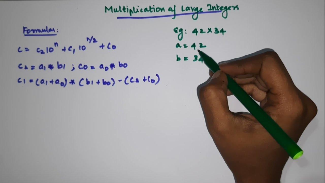 Multiplication of Large Integers Problem ( Tamil) | Divide and Conquer - YouTube