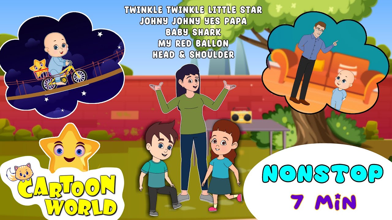 Twinkle Twinkle + + More Nursery Rhyme | Cartoon World Animation ...