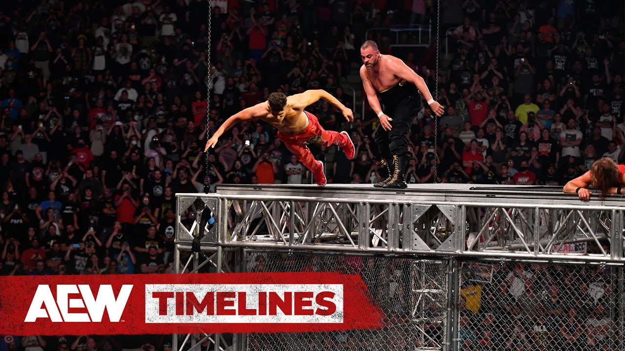 One of AEW's MOST BRUTAL MATCHES: Blood & Guts! | AEW Timelines - YouTube