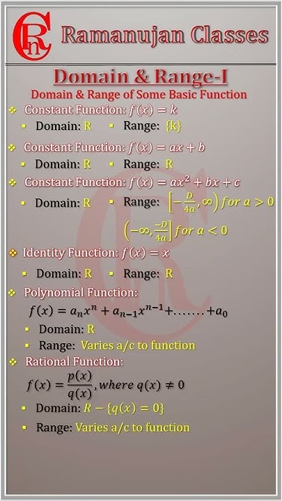 Domain & Range-I ∣ Function IIT-JEE ∣ #shorts - YouTube