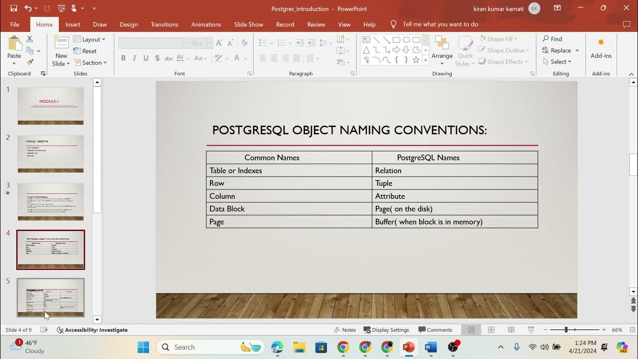 PostgreSQL Module I - YouTube