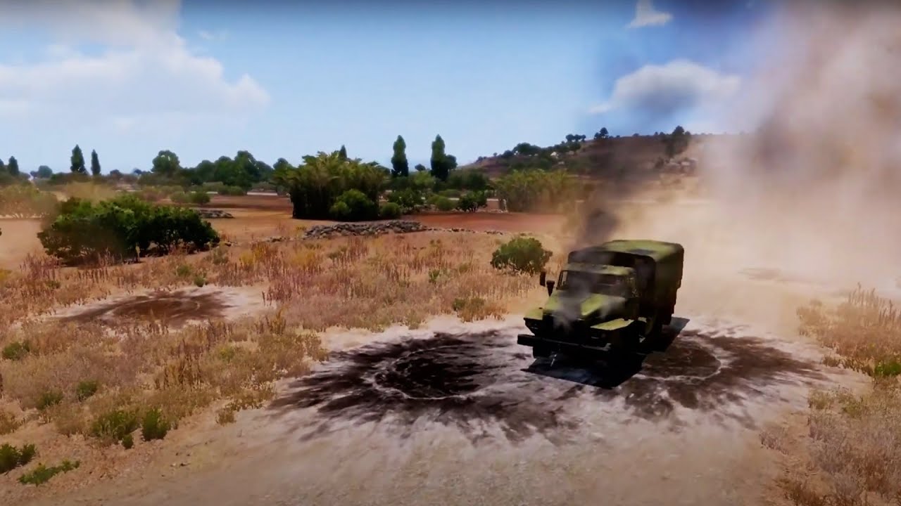 Russian Ural-4320 Vehicle Destroyed by Ukraine 2B14-1 Podnos! ARMA 3 ...